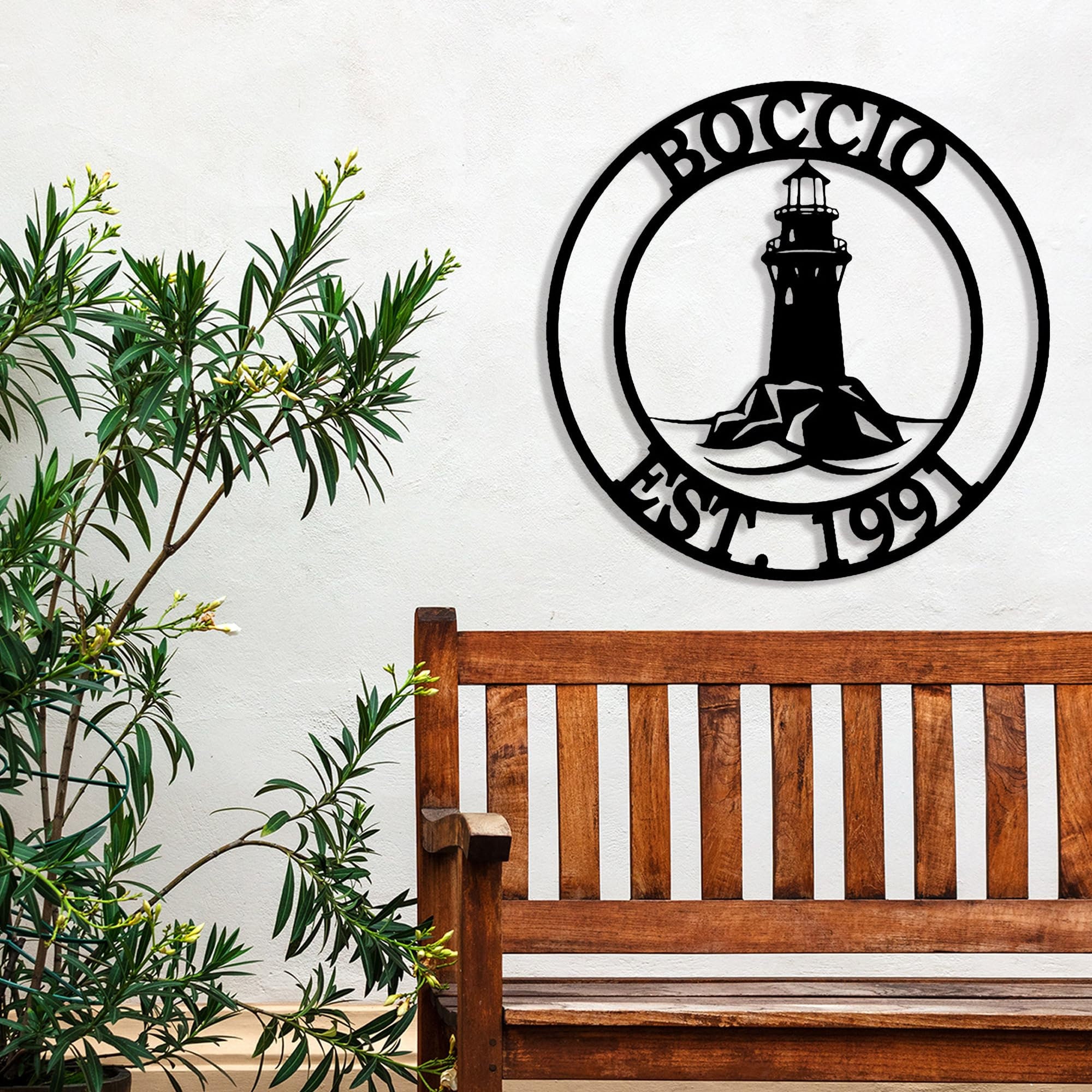 Custom Lighthouse Metal Wall Sign Personalized Lighthouse - Etsy