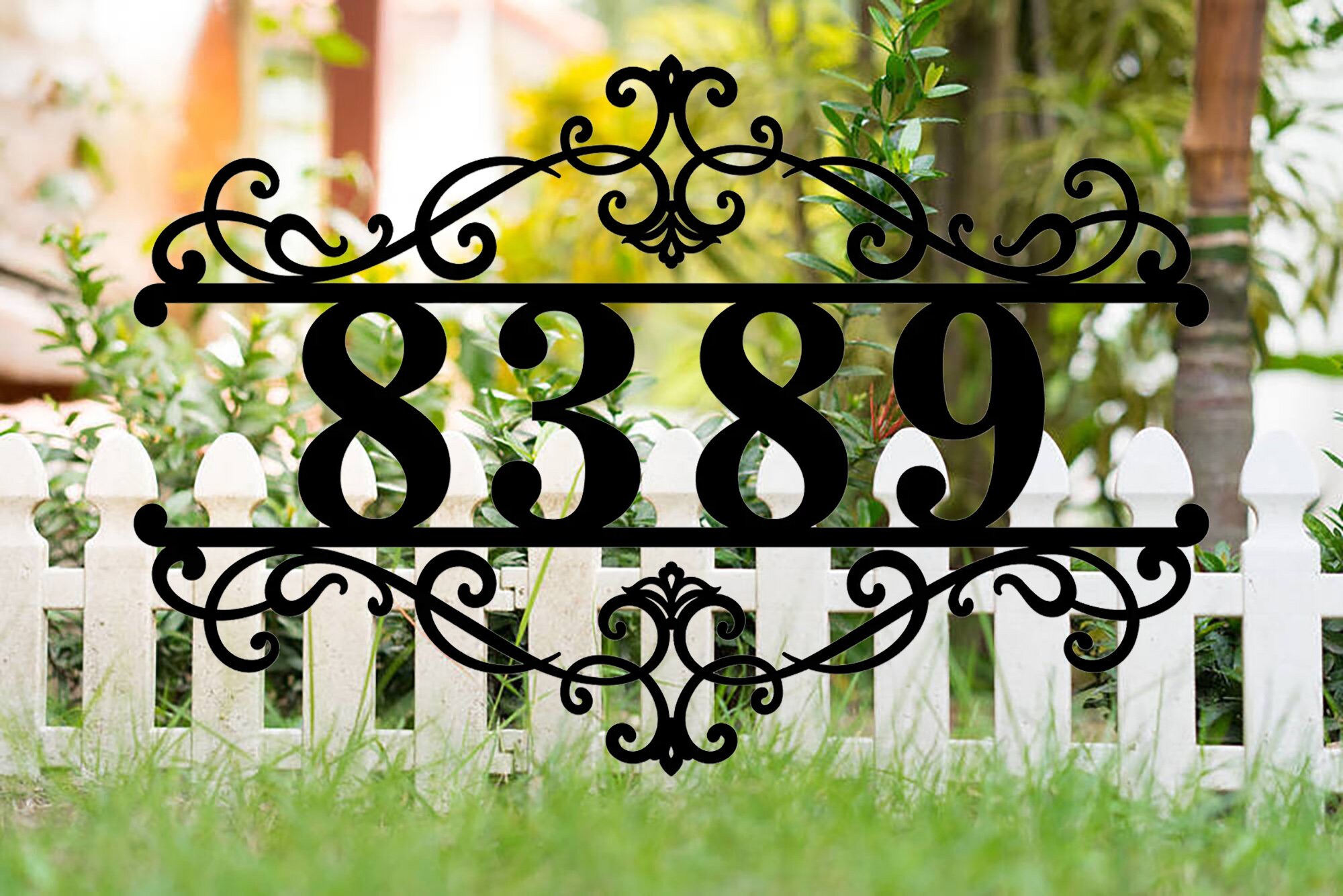 Custom Metal Address Plates, Personalized Modern House Numbers With ...