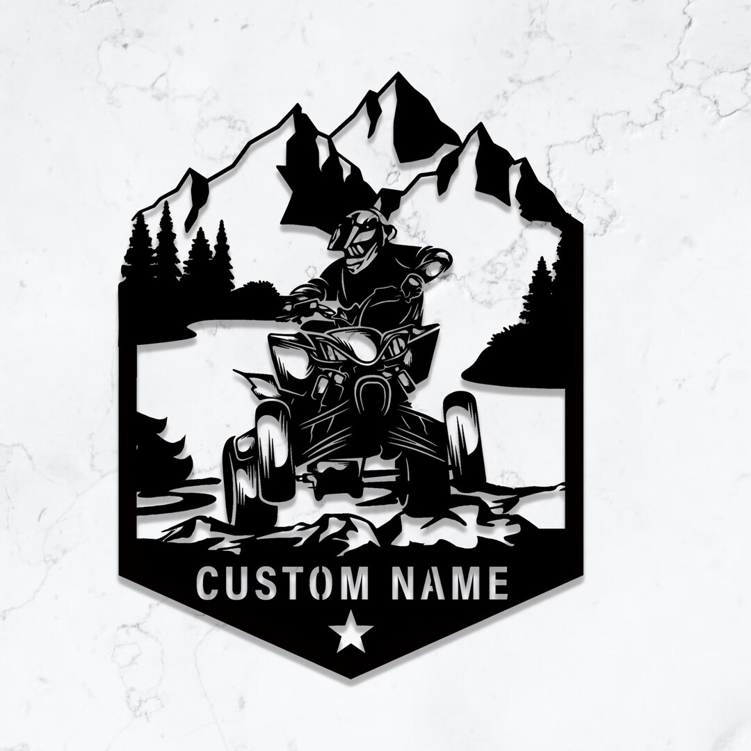 Custom ATV Metal Sign, Personalized Riding Metal Art, ATV Metal Decor ...