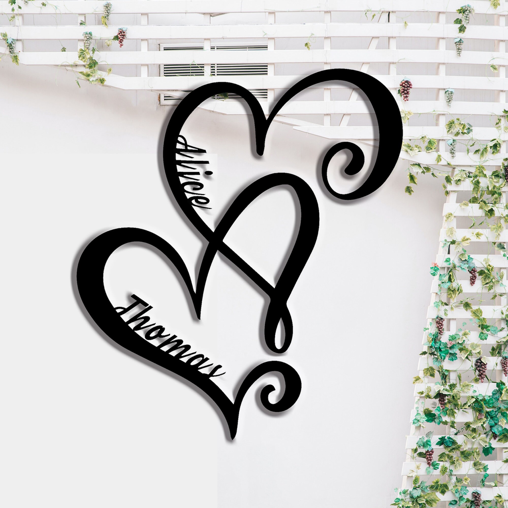 Infinity Heart Metal Wall Decor Art Eternal Love Infinity - Etsy