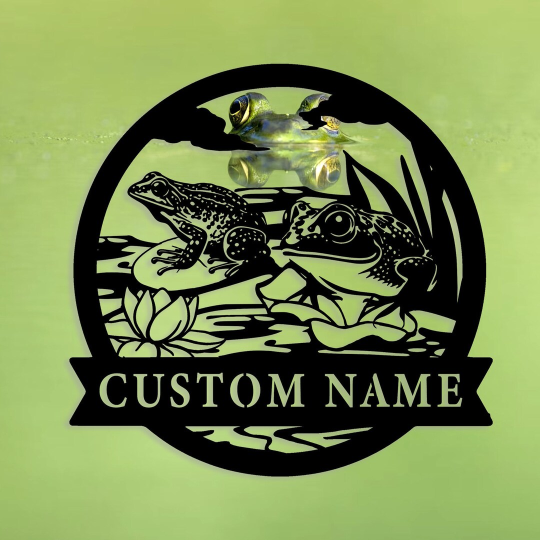 Custom Frog Metal Wall Sign, Personalized Frog Name Sign, Decor for ...