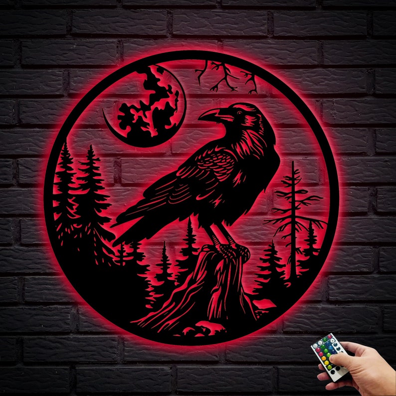 Personalized Raven Bird Metal Signs-raven Name Sign-raven Home Decor ...