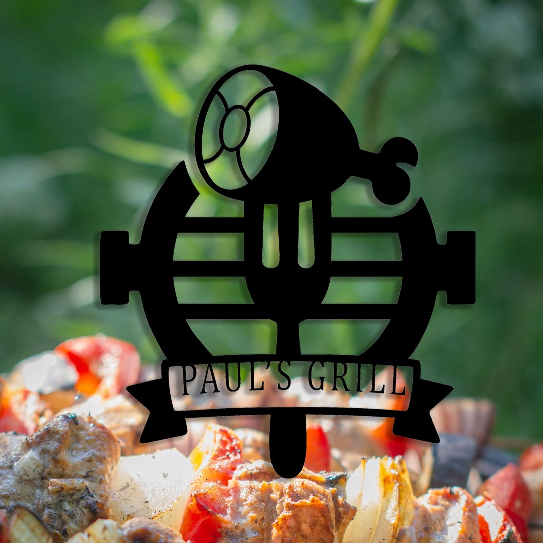 BBQ Grill Sign, Metal Wall Art, Grill Schild Decor, BBQ Metal Sign ...