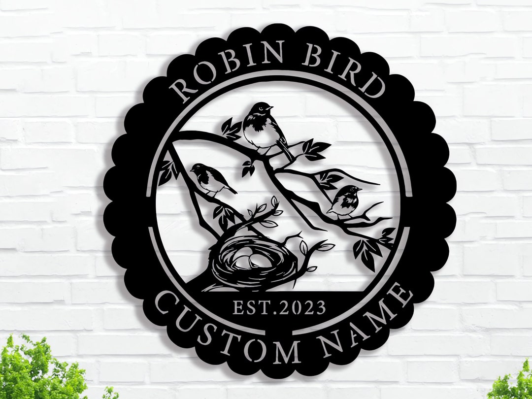 Personalized Robin Metal Wall Art - Add a of Nature to Your Home Decor ...