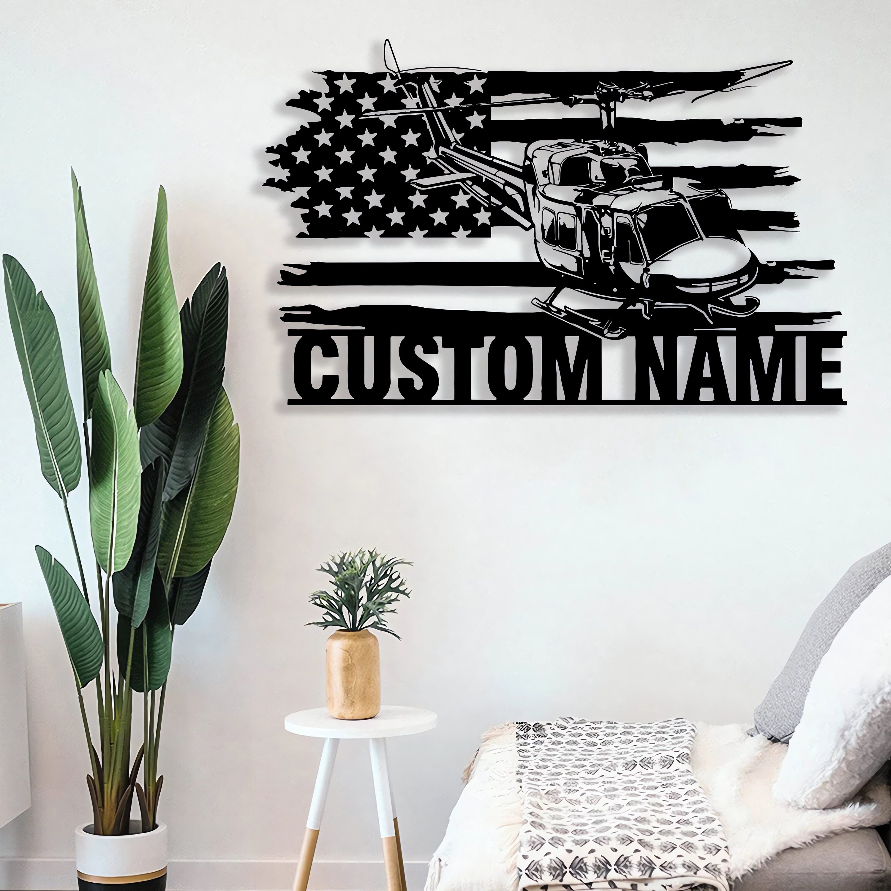 Helicopter Metal Sign, Personalized Helicopter Name Sign, Helicopter ...