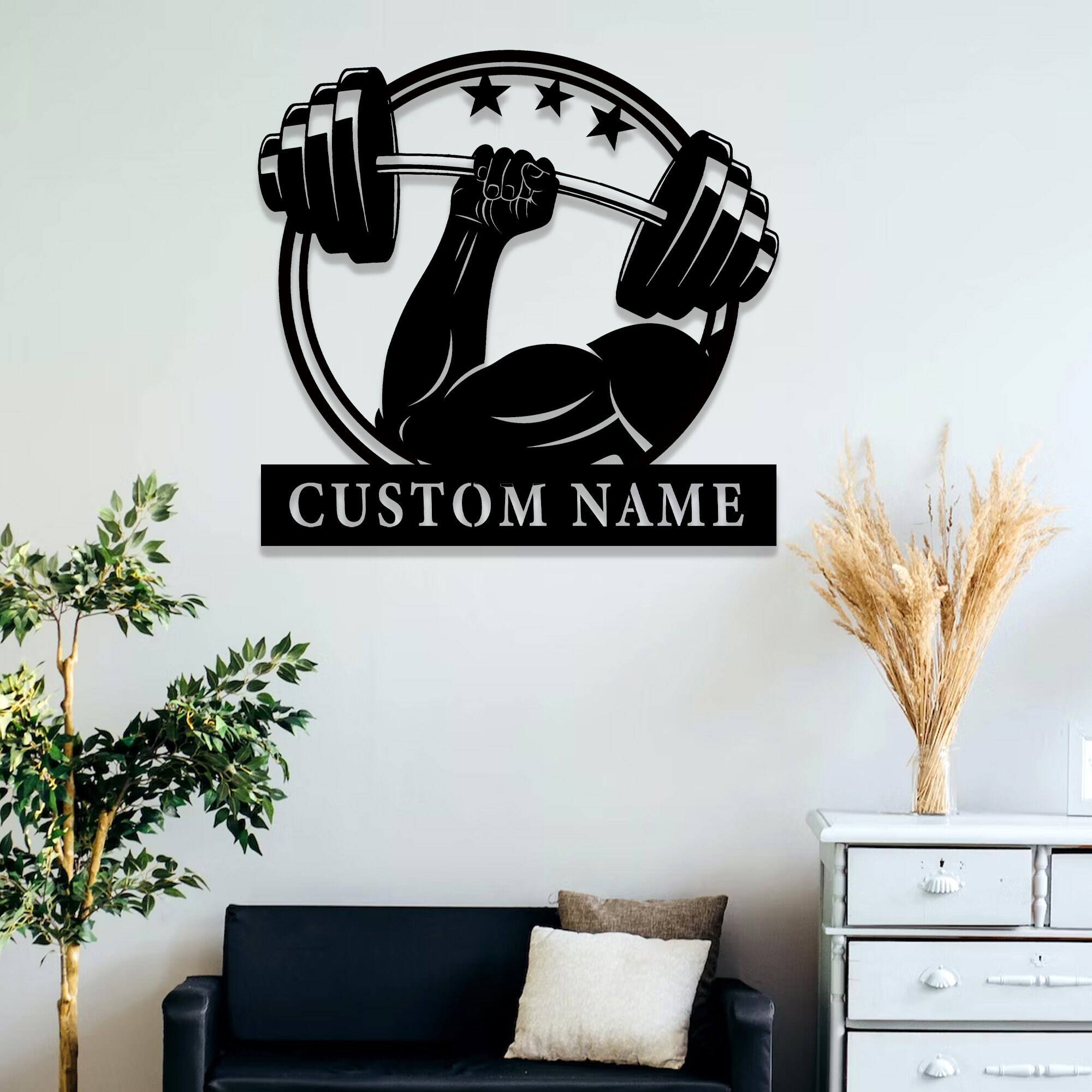 Custom Gym Metal Wall Art: Personalized Fitness Room Decor - Etsy