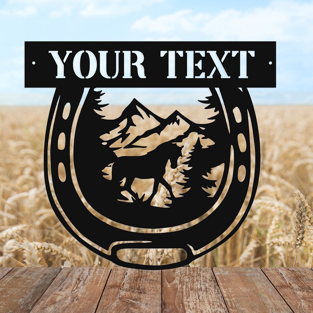 Personalized Horse Farm Cut Metal Sign Farmer Sign Country - Etsy