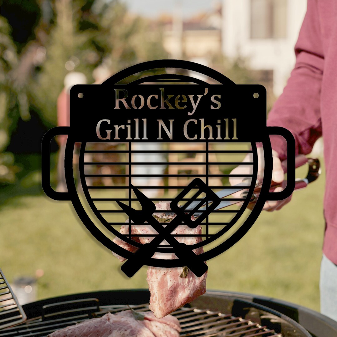 Custom Grill Metal Sign, Metal Campfire Sign, Camper Decor, Custom ...