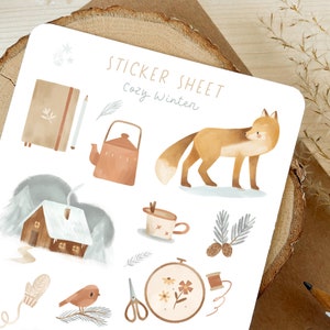 Sticker Sheet Cozy Winter | Planner Stickers | Cozy Winter Stickers ...