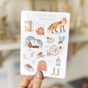 Sticker Sheet Cozy Winter | Planner Stickers | Cozy Winter Stickers ...