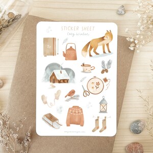 Sticker Sheet Cozy Winter | Planner Stickers | Cozy Winter Stickers ...
