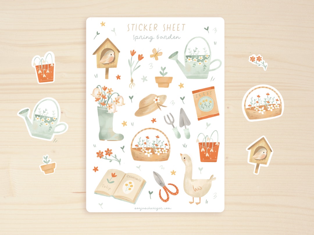Sticker Sheet Garden | Planner Stickers | Spring Stickers | Sticker ...