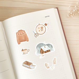 Sticker Sheet Cozy Winter | Planner Stickers | Cozy Winter Stickers ...