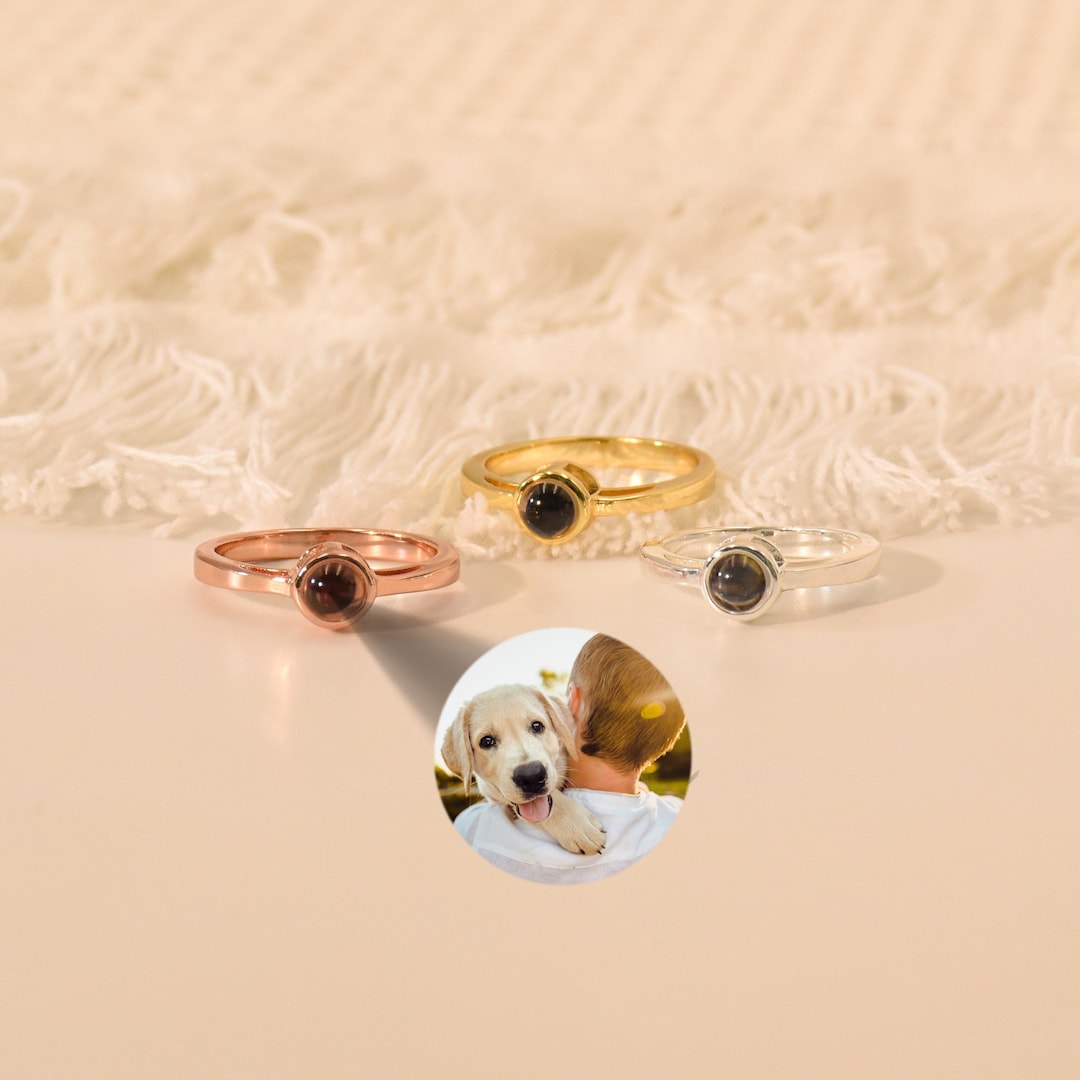 Photo Projection Ring, Promise Ring, 925 Sterling Silver Rings ...