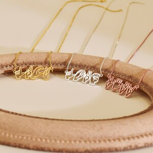 ASL Necklace Name Necklace, Personalized Name Necklace in Sign Language ...