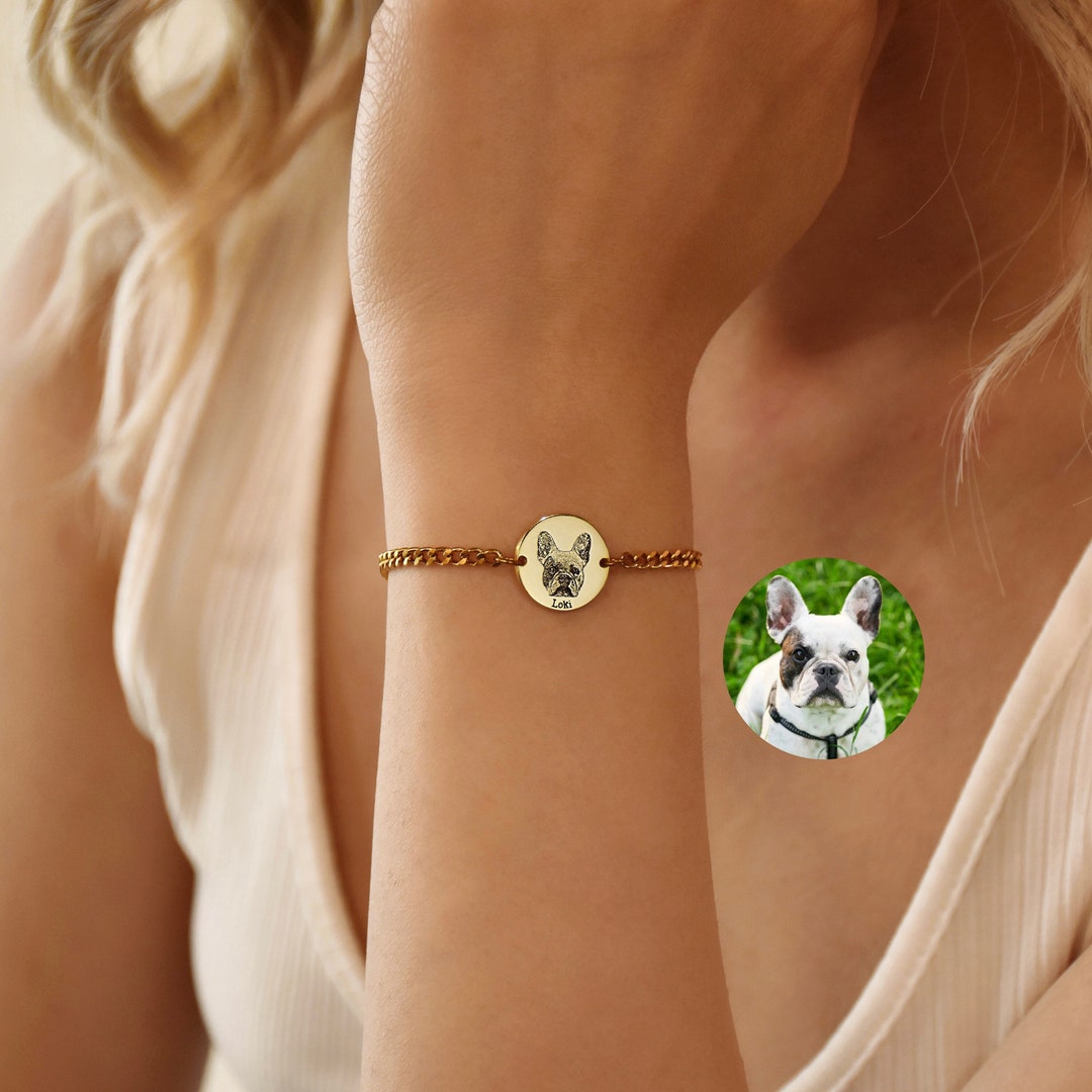Pet Portrait Bracelet, Custom Pet Photo Bracelet, Animal Friendly ...