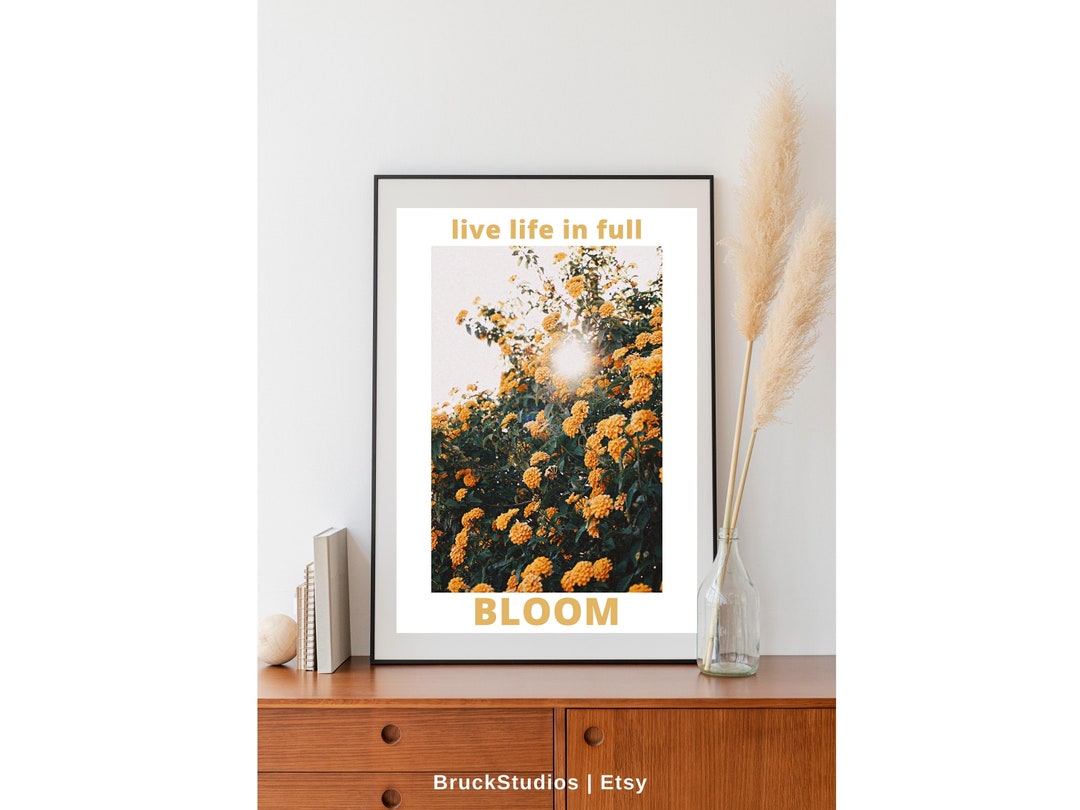 Printable Flower Poster, Instant Download, 4 Jpg Files, Different Sizes ...