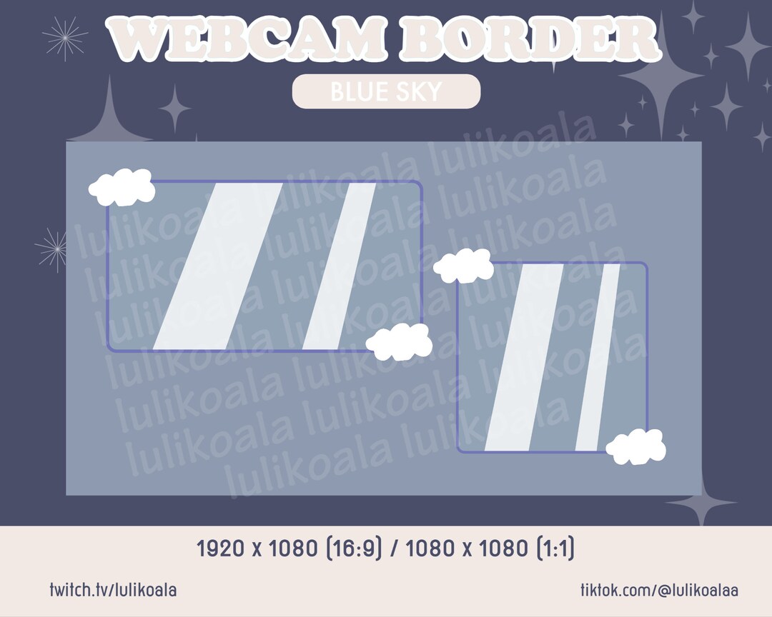 Lofi Outer Space Twitch Webcam Border - Etsy