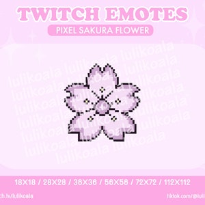 Sakura Flower Pixel Art Twitch Emote or Badge - Twitch - Etsy