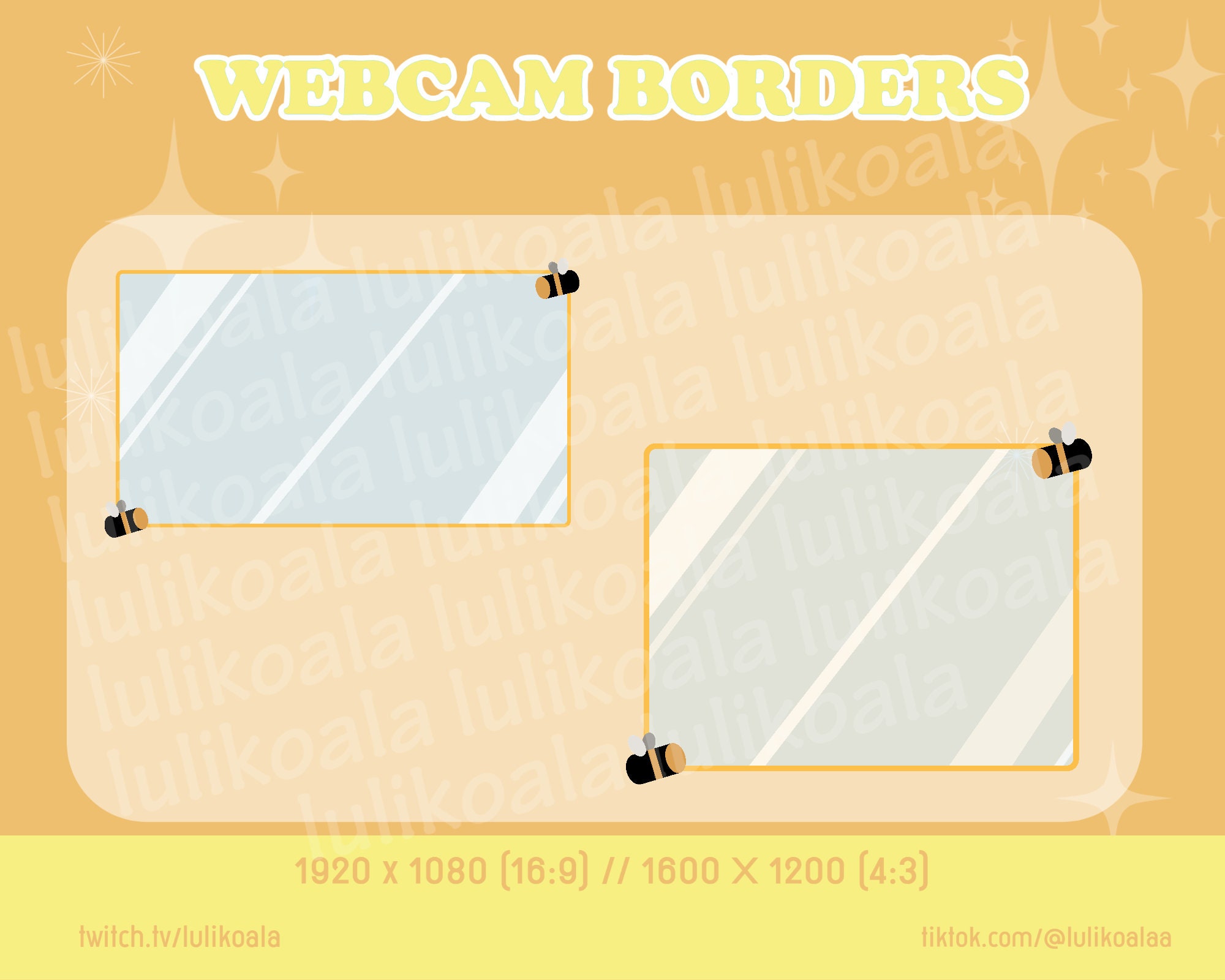 Animated Bee Overlays for Twitch Staring Soon Be Right Back - Etsy