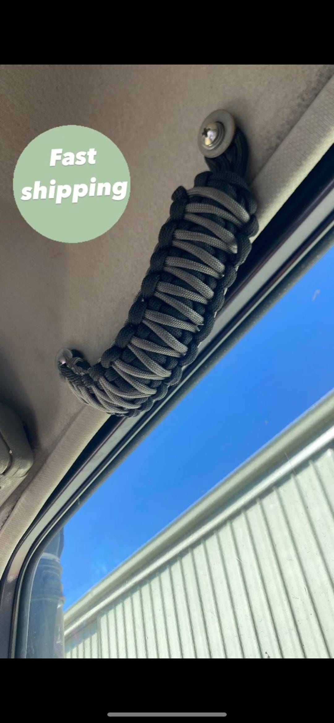 Charcoal Grey Paracord Car Grab Handle - Etsy