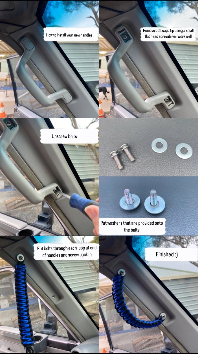 Dark Blue Paracord Car Grab Handle - Etsy