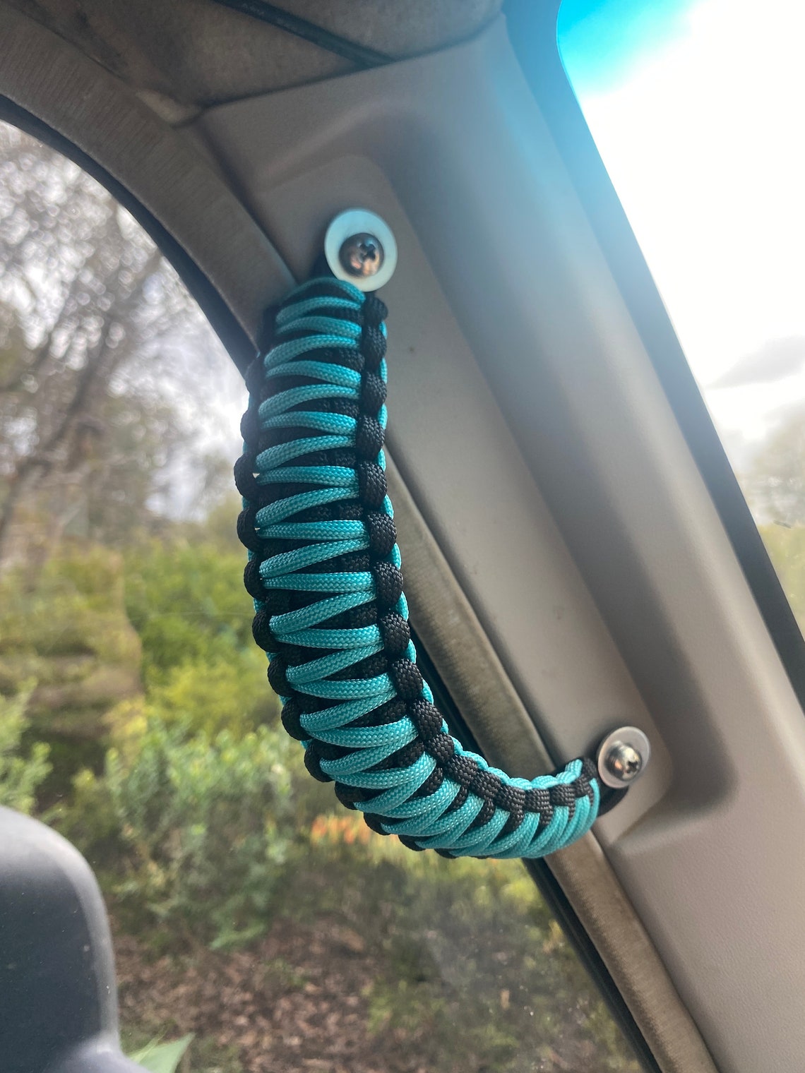 Turquoise Paracord Car Grab Handle - Etsy