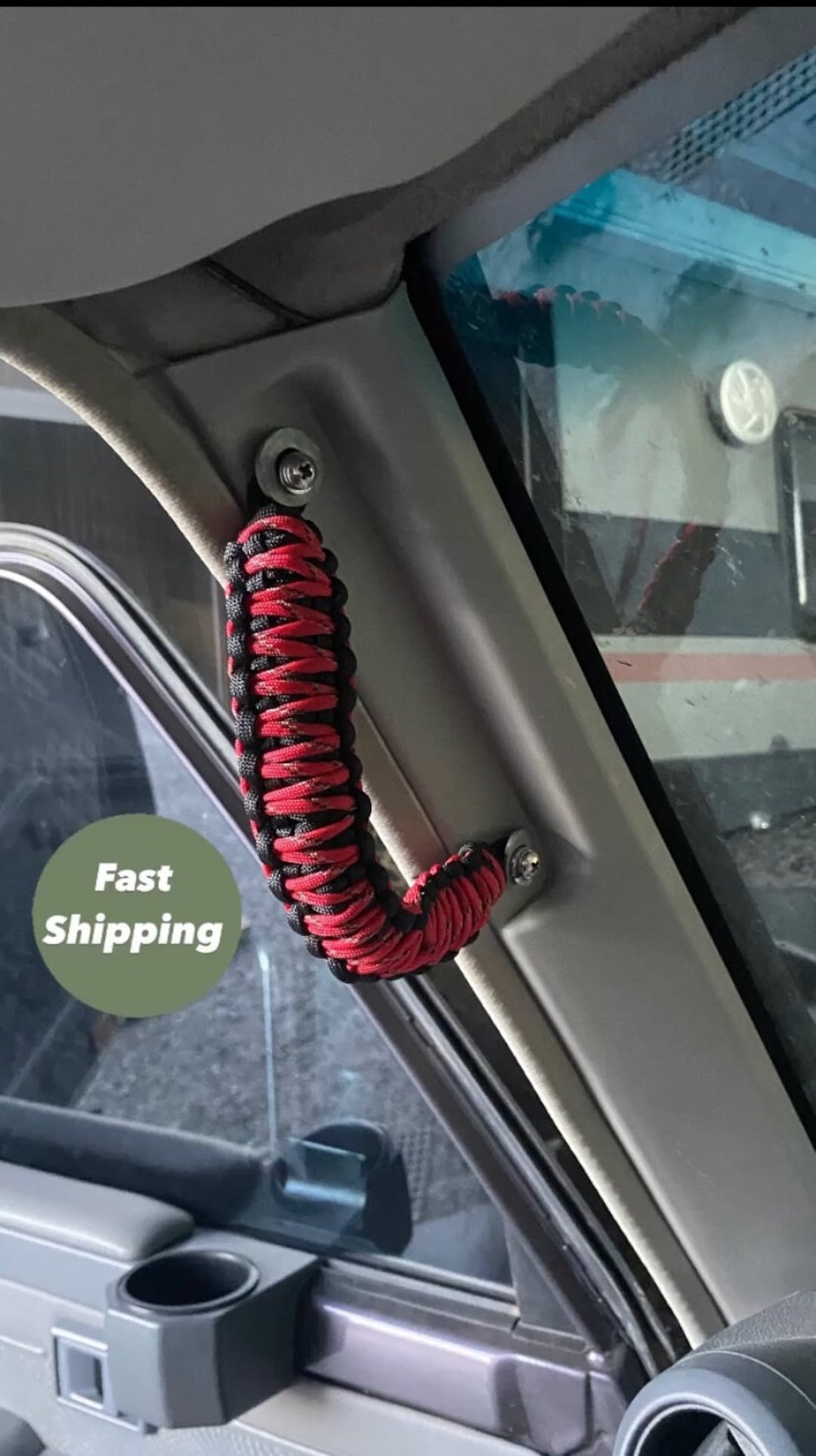 Spotted Red/black Car Grab Handle - Etsy