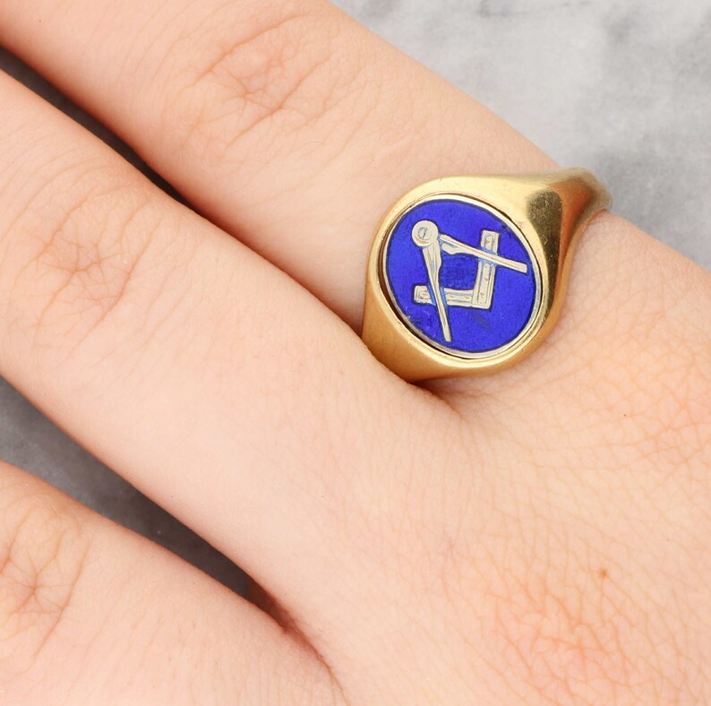 9ct Masonic Swivel Signet Ring - Etsy Australia