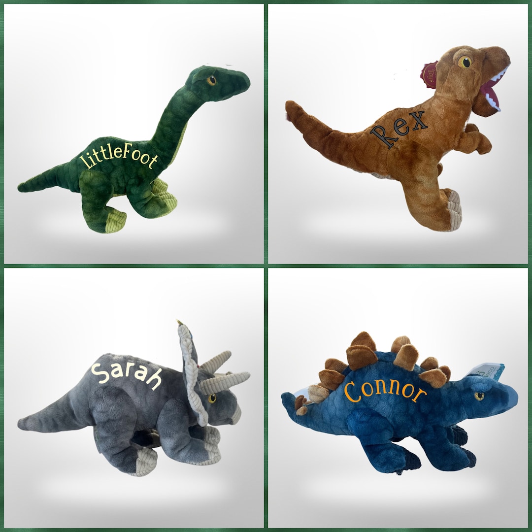 Personalised Dinosaur Soft Toy / First Dinosaur/ Dinosaur Lover ...