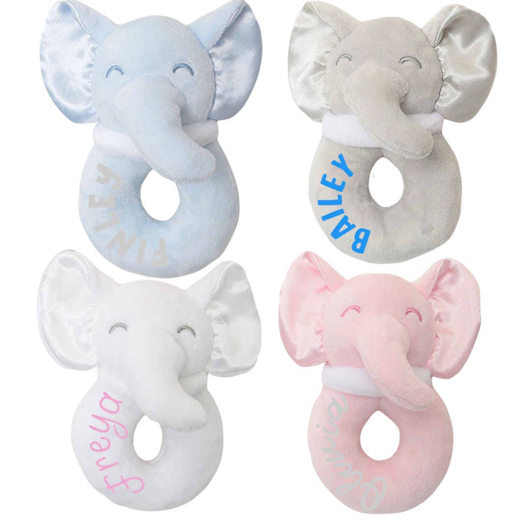 Personalised Baby Rattle Gift / New Baby Gift / Soft Rattle Baby ...