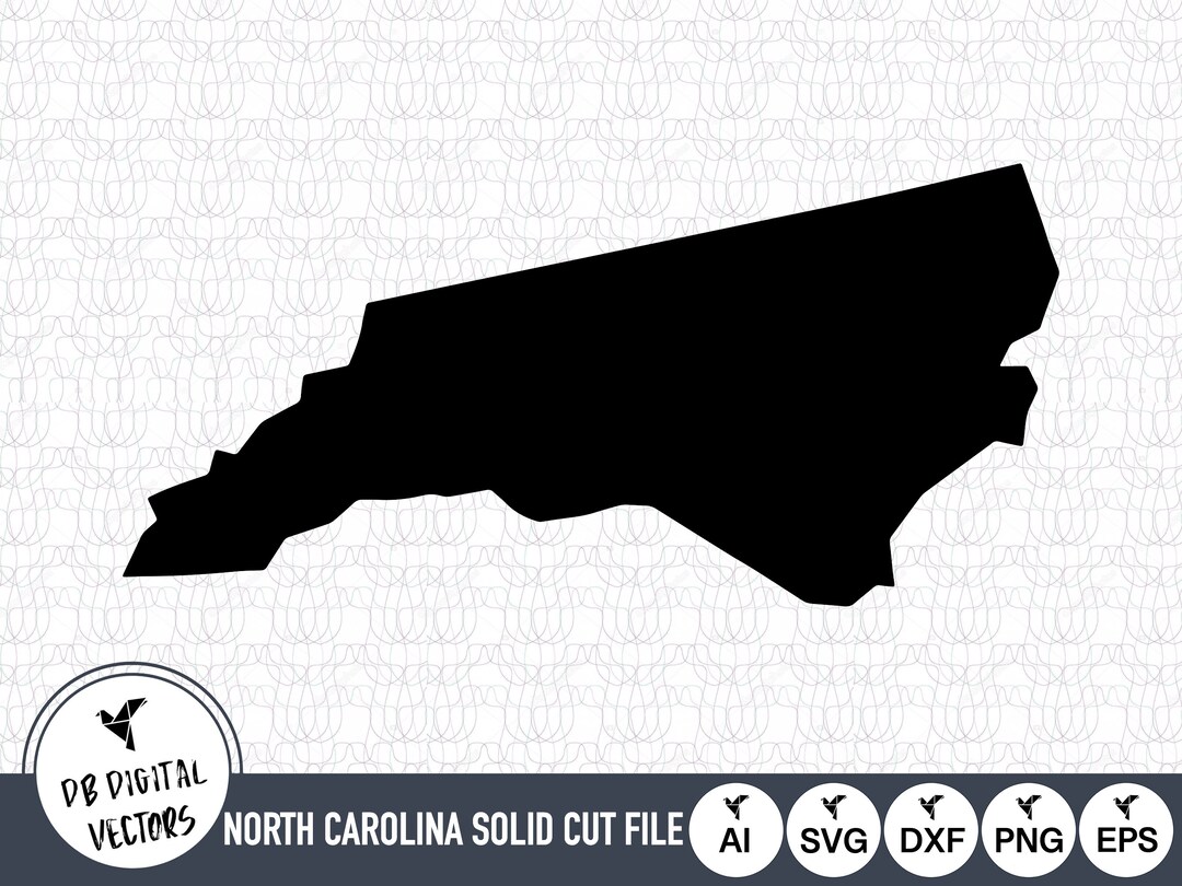 North Carolina Map SVG Cut Files: USA Vector Art (digital Download) - Etsy