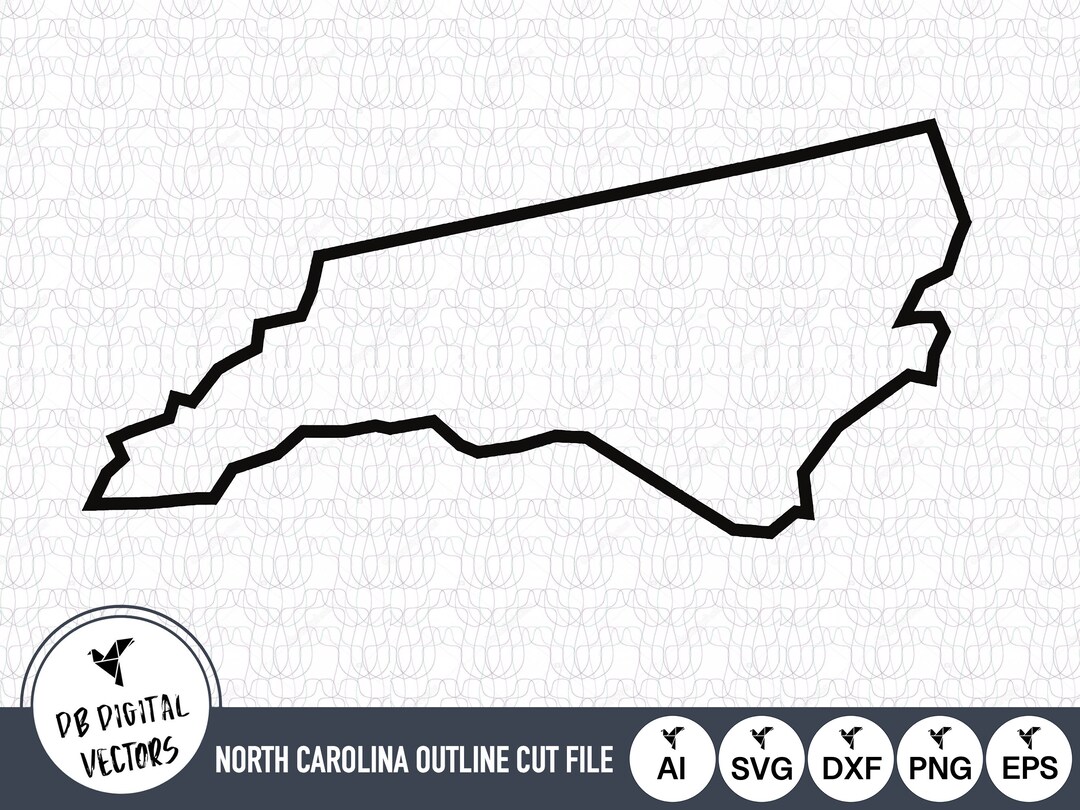 North Carolina Outline SVG: NC State Vector Cut Files (digital Download ...