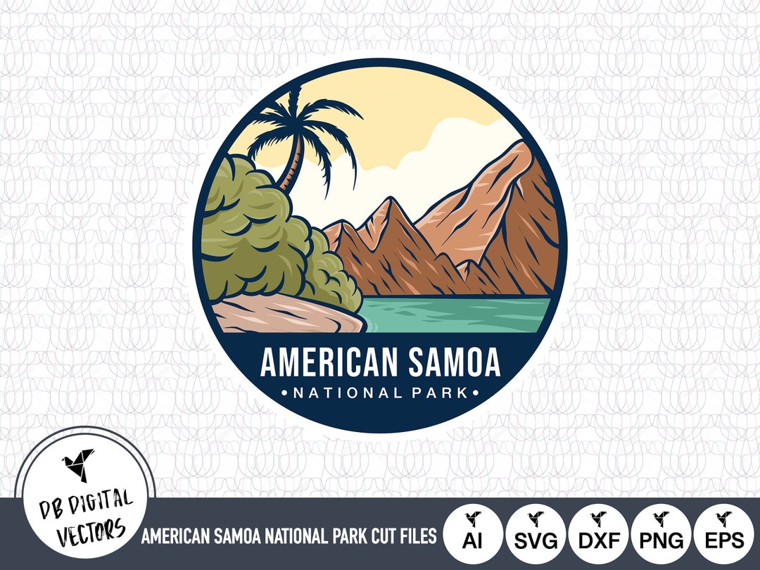 American Samoa National Park Outline SVG Files | American Samoa ...
