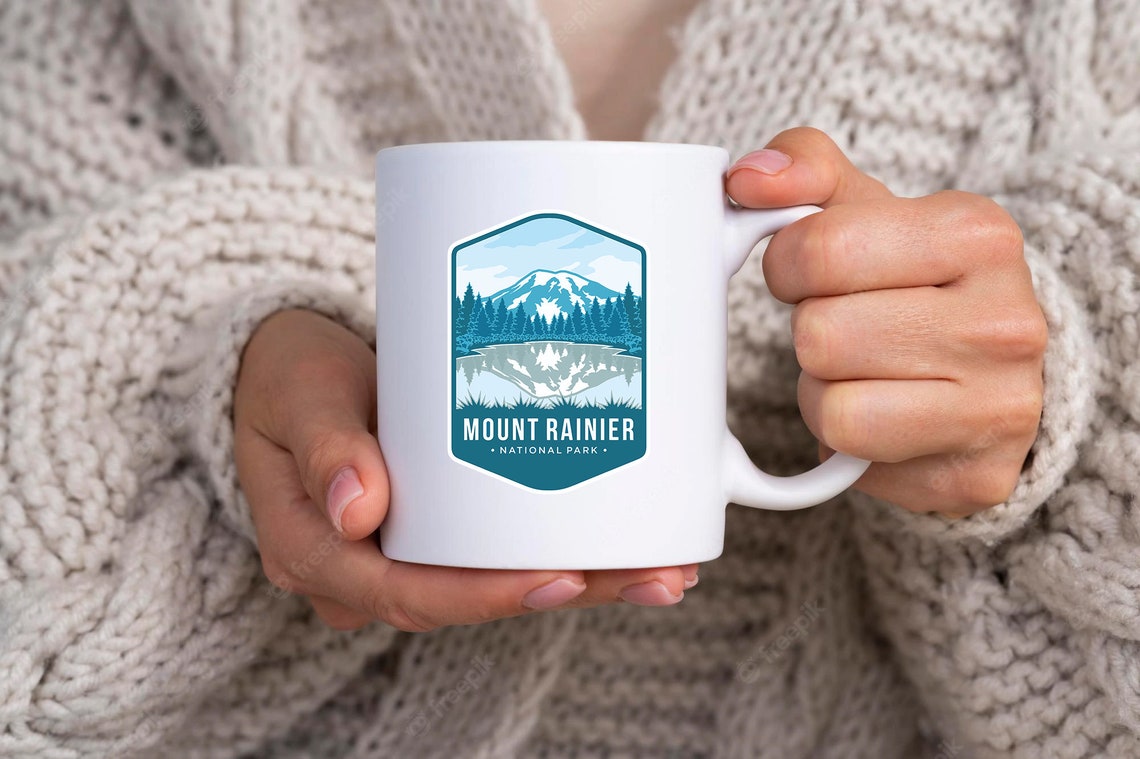 Mount Rainier National Park Outline SVG Files Mount Rainier - Etsy