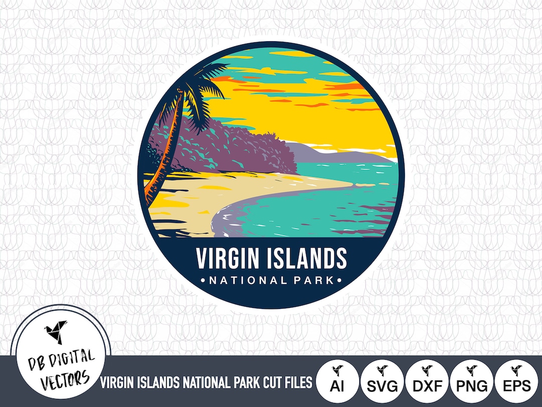 Virgin Islands National Park Outline SVG Files | Virgin Islands ...