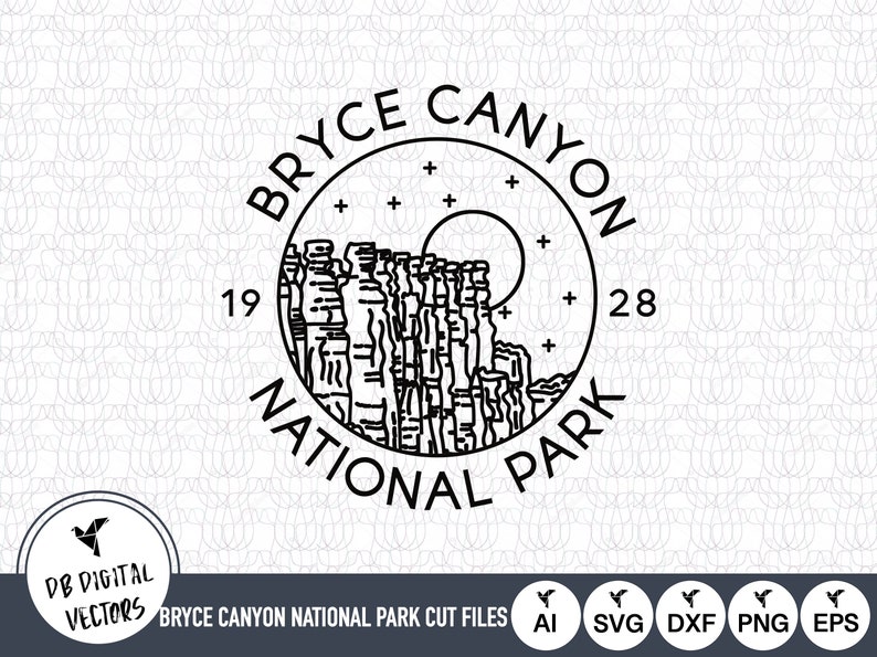 Bryce Canyon National Park Outline SVG Files Bryce Canyon - Etsy