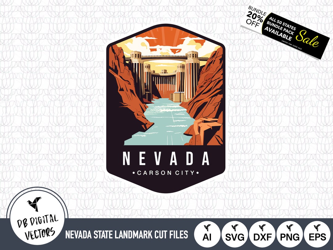 Hoover Dam Nevada Landmark SVG Cut Files (digital Download) - Etsy