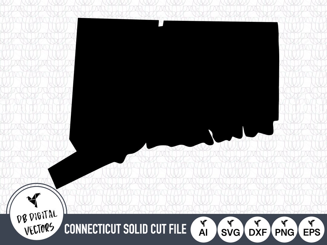 Connecticut Map SVG Cut Files: USA Vector Clipart (digital Download) - Etsy