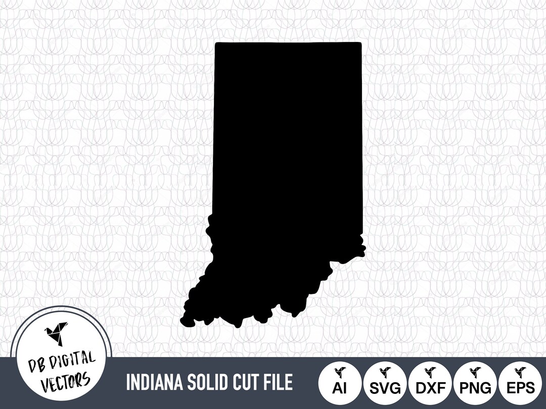 Indiana Map SVG Cut Files: United States Vector (digital Download) - Etsy