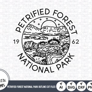 Petrified Forest National Park Outline SVG Cut Files - Etsy