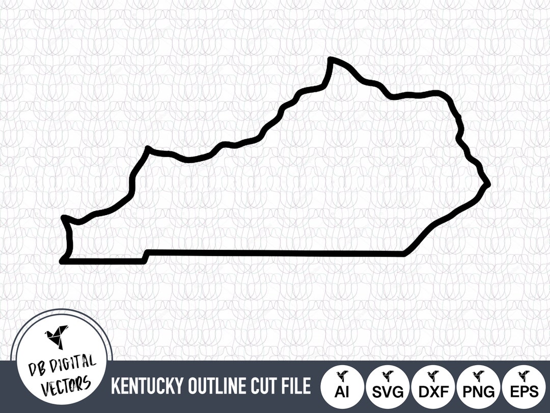 Kentucky Outline SVG: State Map Cut Files (digital Download) - Etsy