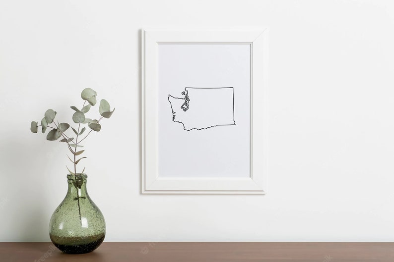 Washington Outline SVG Files Washington Cut Files United - Etsy