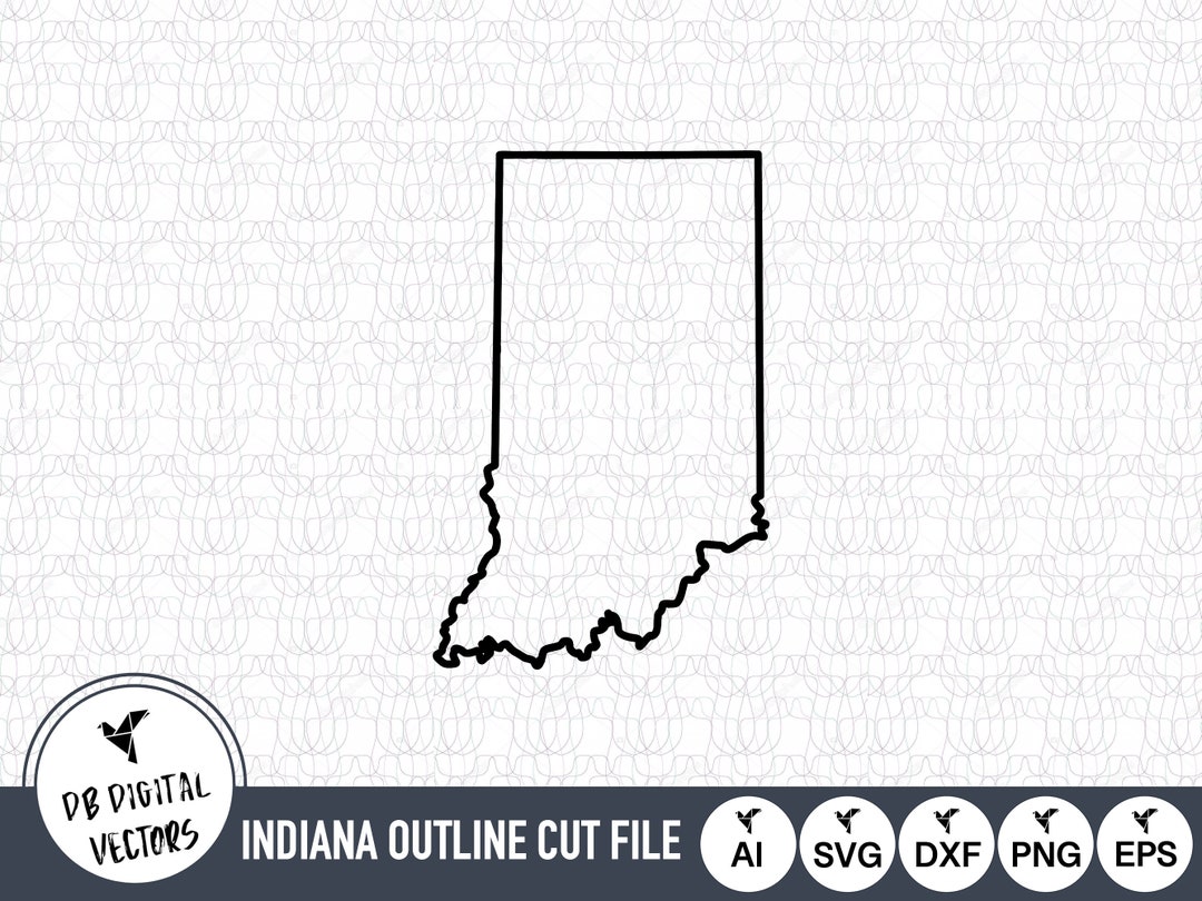 Indiana Umriss SVG-Dateien Indiana Cut Dateien Vereinigte Staaten von ...