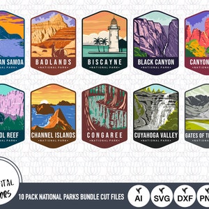10 Pack National Parks SVG Files | National Parks Cut Files | United ...
