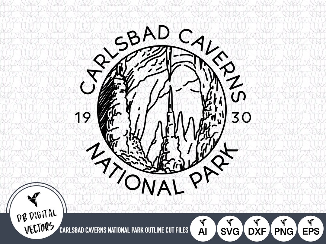 Carlsbad Caverns National Park Outline SVG Files | Carlsbad Caverns ...