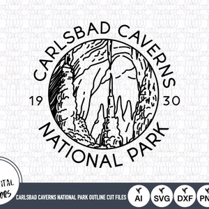 Carlsbad Caverns National Park Outline SVG Files | Carlsbad Caverns ...