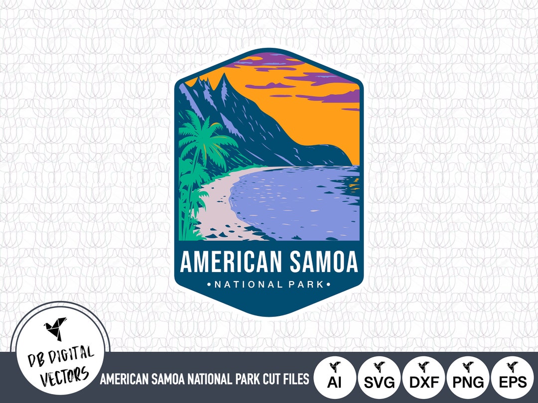 American Samoa National Park Outline SVG Cut Files (digital Download ...