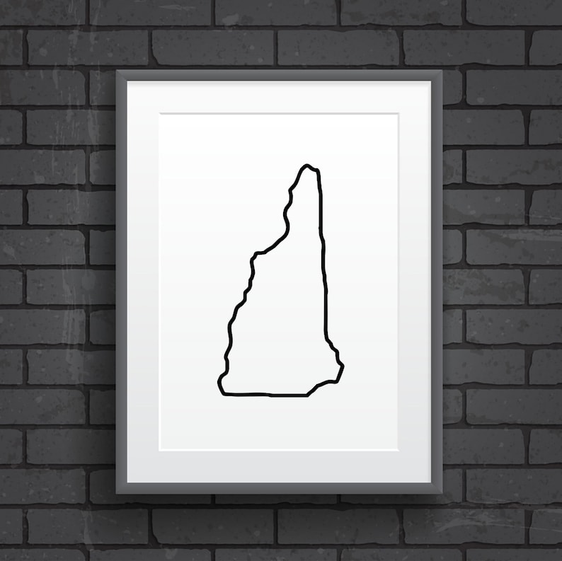 New Hampshire Outline SVG Files New Hampshire Cut Files | Etsy