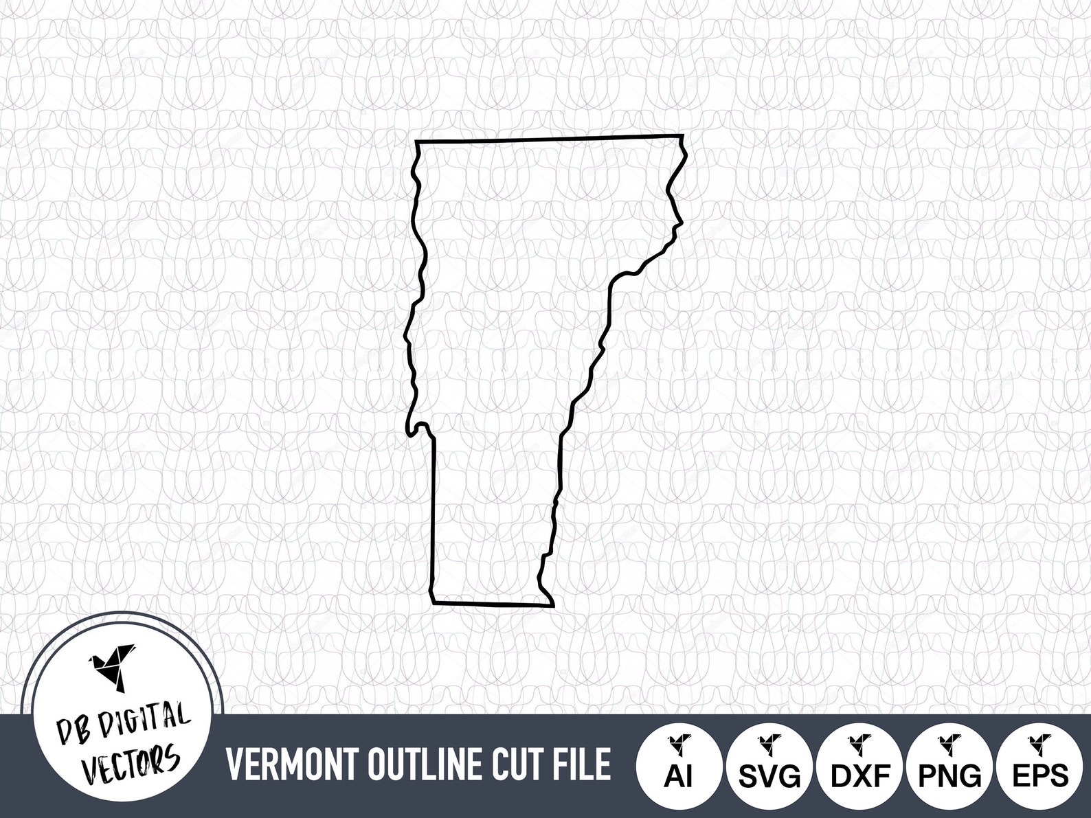 Vermont Outline SVG Files Vermont Cut Files United States of America ...